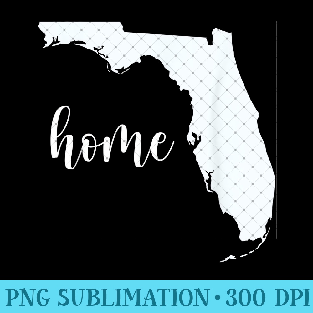 Florida Native Home Love FL State Map - Exclusive PNG design | Inspire ...