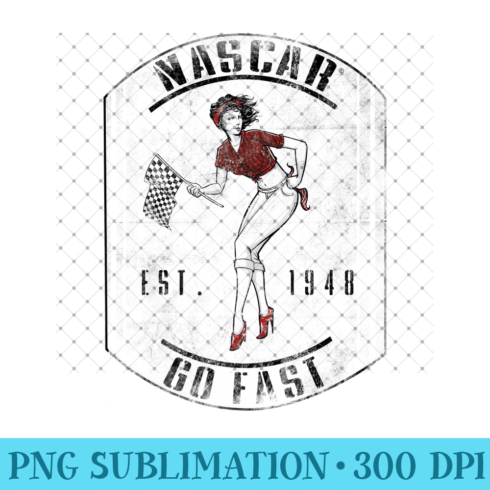Nascar Go Fast Pinup Premium - PNG Download | Inspire Uplift