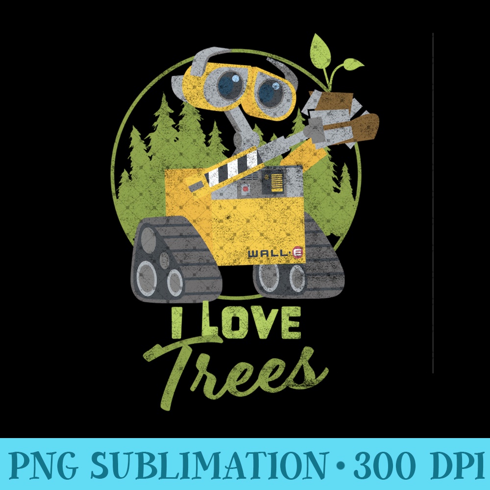 Disney Pixar Wall-E Earth Day I Love Trees Circle Sweatshirt | Inspire ...