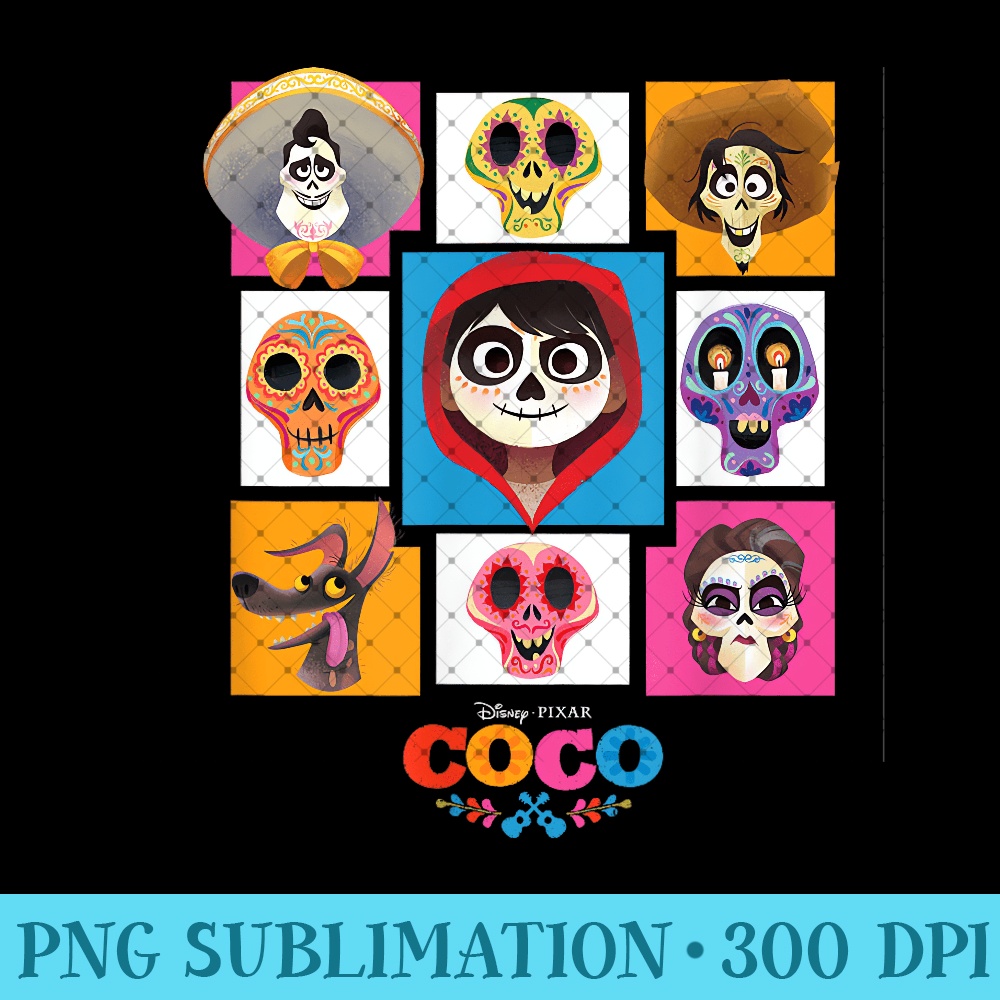 Disney Pixar Coco Main Characters Group Shot Chest Panels - | Inspire ...
