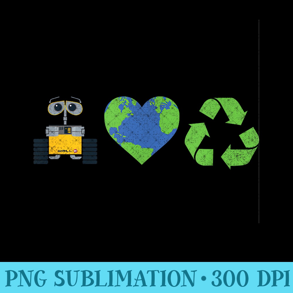 Disney Pixar WALL-E Earth Day Love & Recycle Distressed - PN | Inspire ...