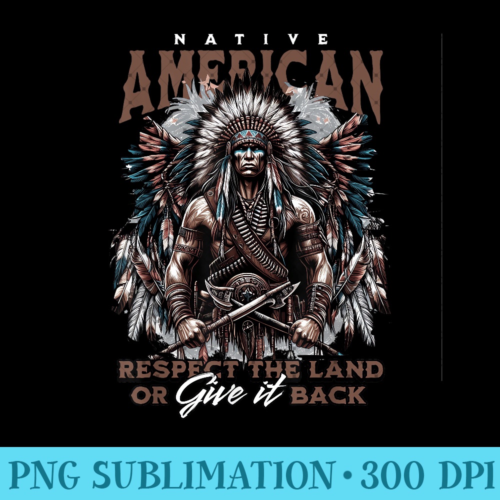 Warrior American Native Respect the land - High Quality PNG | Inspire ...