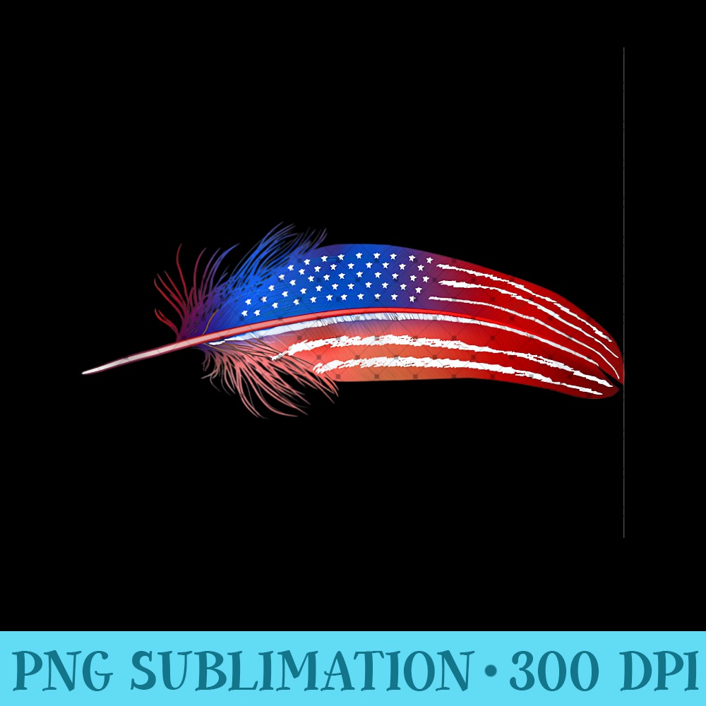 Native American Veteran Flag Day Feather for July 4th - PNG - Inspire ...