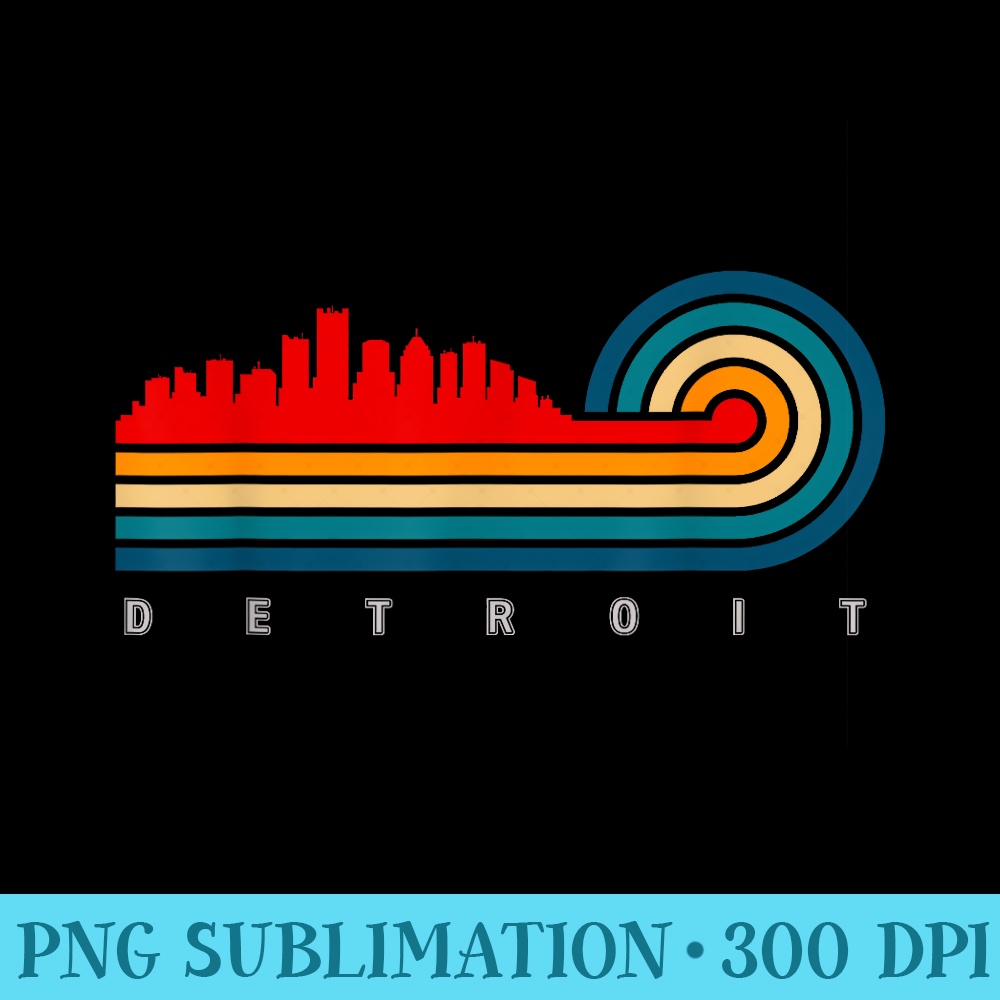 Detroit Michigan - Unique PNG Artwork | Inspire Uplift
