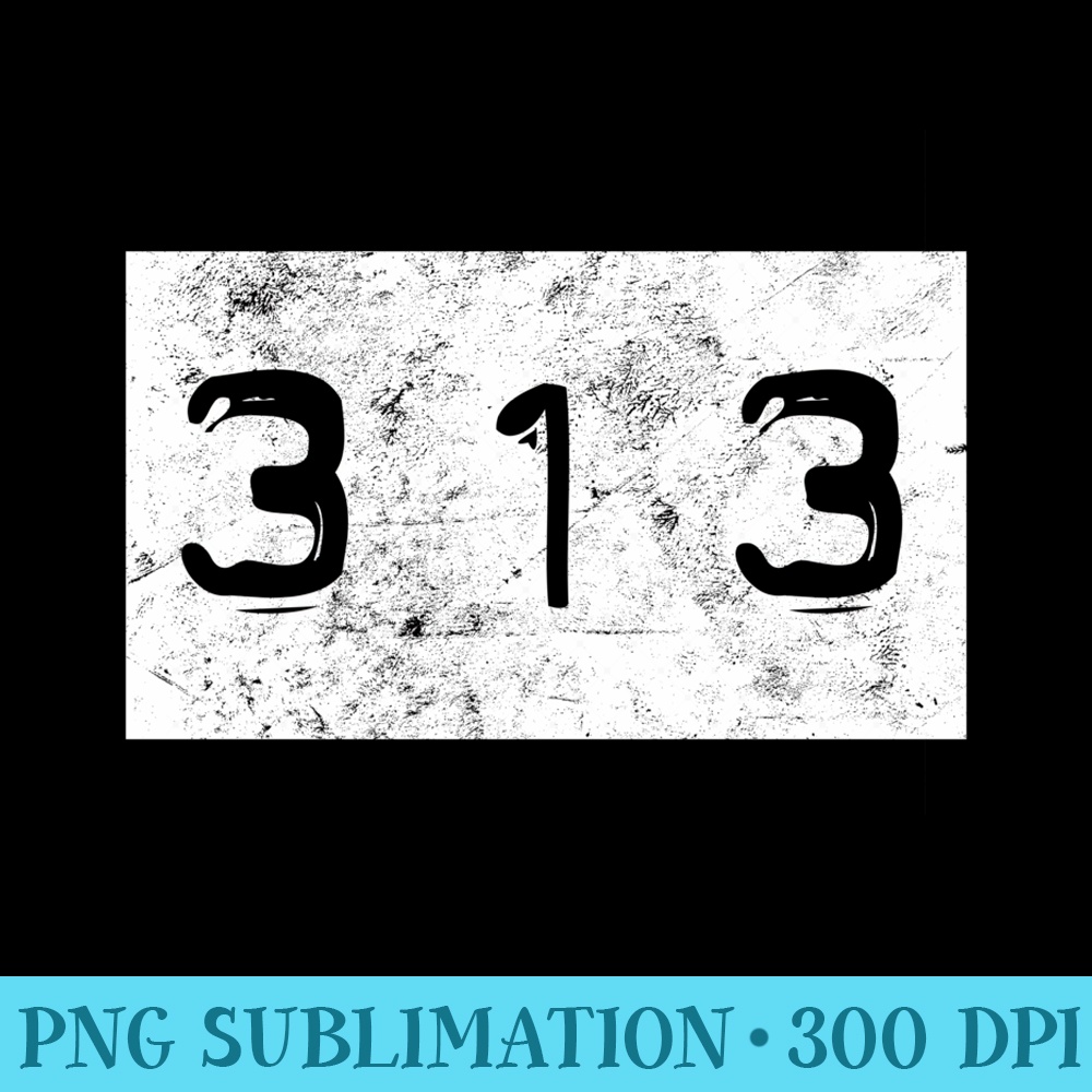 Retro Embossed Design of Area Code 313 Metro Detroit - Trend | Inspire ...