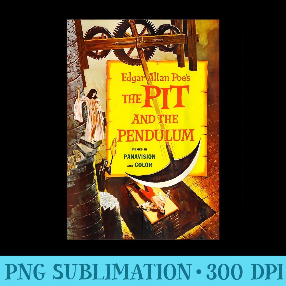 Allan Poe Pit and Pendulum Halloween Poster Horror Movie - T | Inspire ...