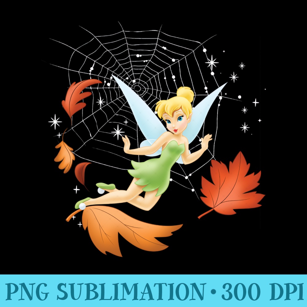 Disney Peter Pan Tinker Bell Fall Spider Web Leaf Poster - U | Inspire ...