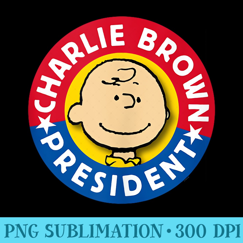 Peanuts Charlie Brown for President - Modern PNG designs | Inspire Uplift