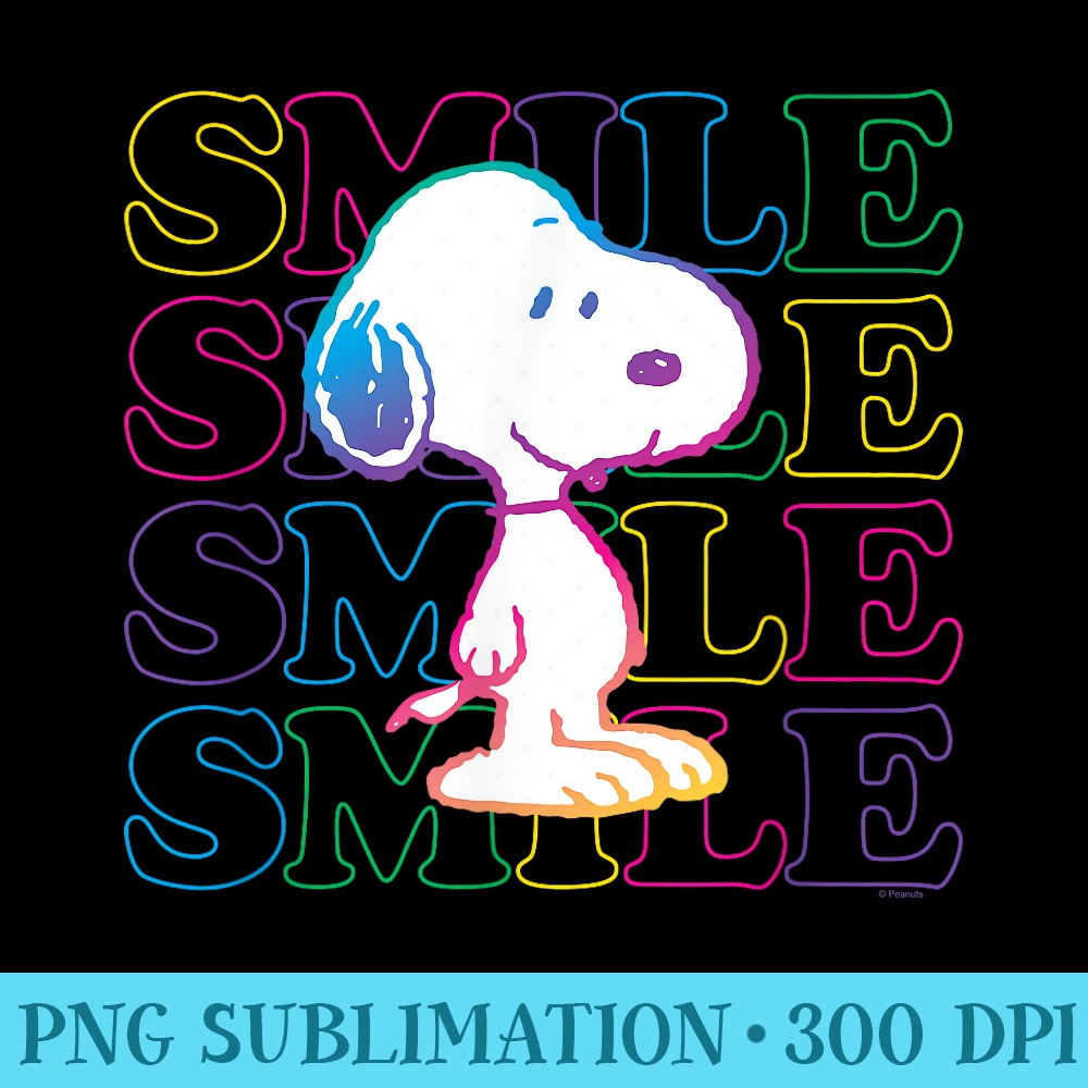 Peanuts - Smile Rainbow Snoopy - PNG Design Files | Inspire Uplift