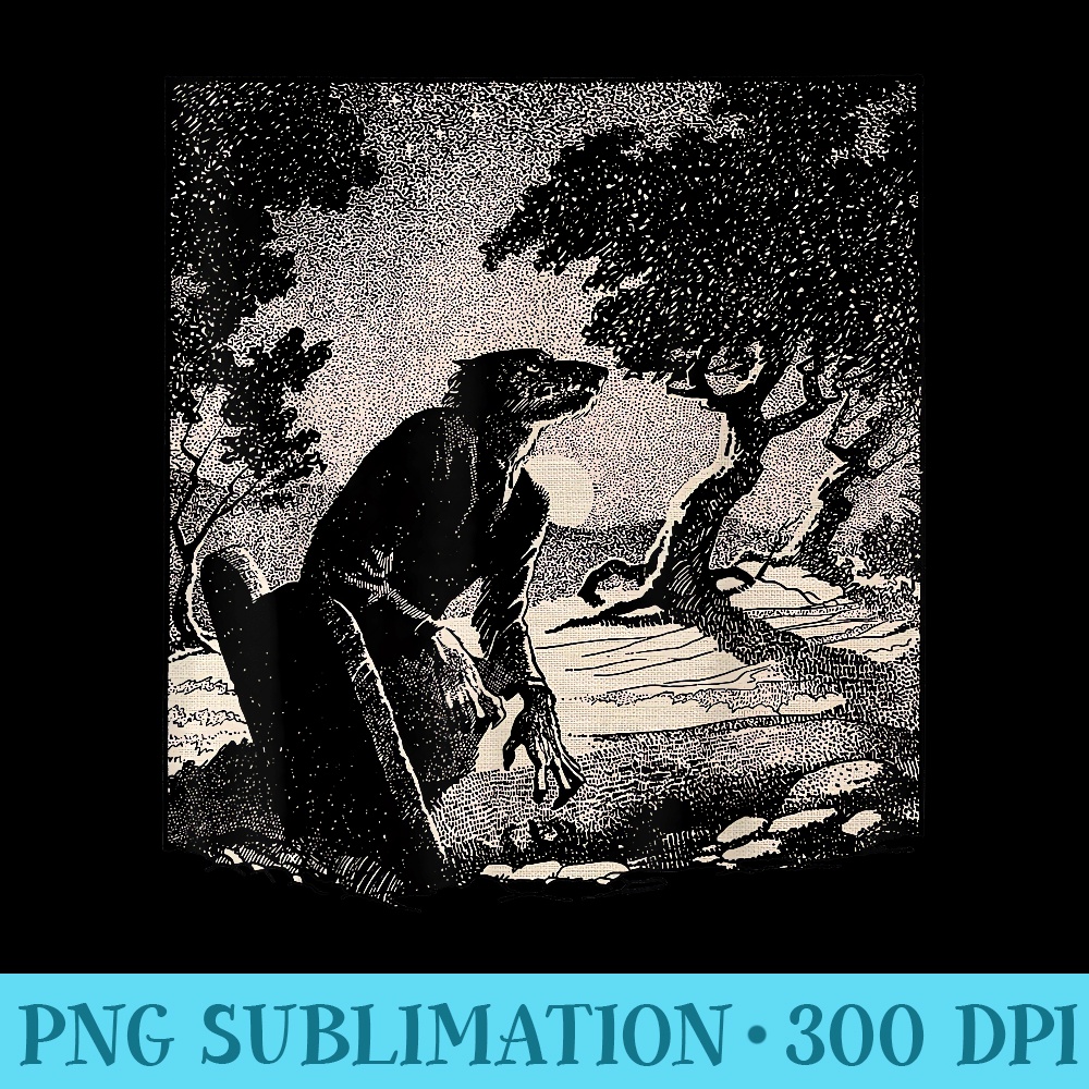 Cemetery Halloween Monster Vintage Horror Movie Werewolf - P | Inspire ...