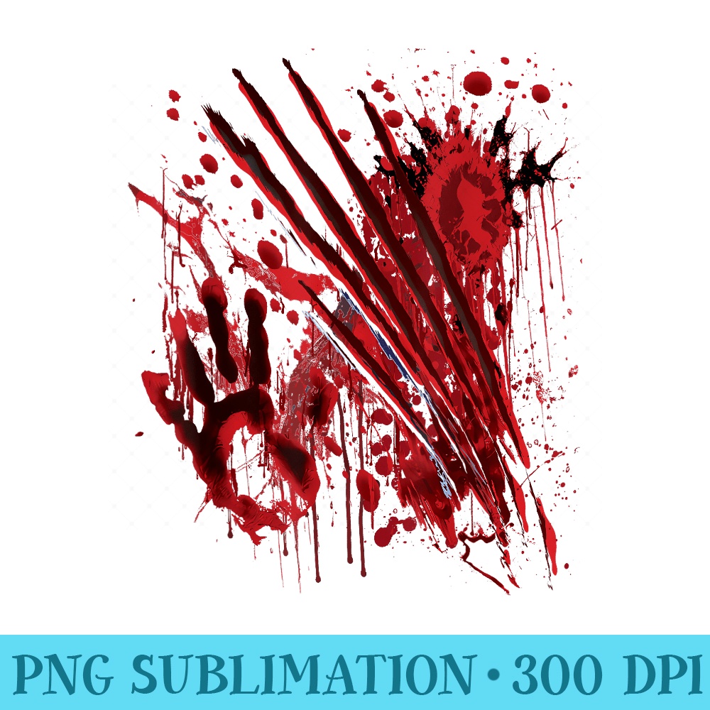 Blood Splatter Bloody Handprint Red Hand Zombie Outbreak - M | Inspire ...
