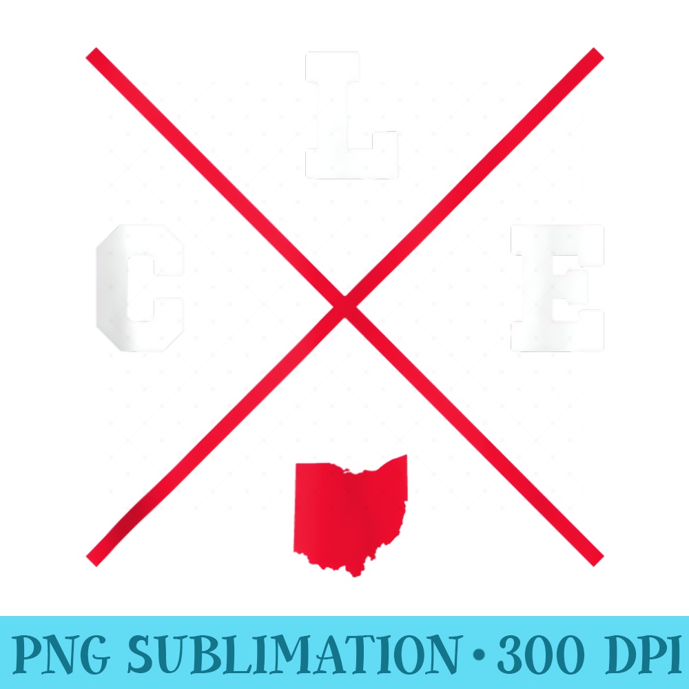 Classic CLE Cleveland Ohio Red Vintage State Outline - Trans | Inspire ...