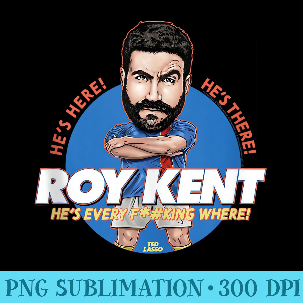 Ted Lasso Bobblehead Roy Kent - Digital PNG Artwork | Inspire Uplift