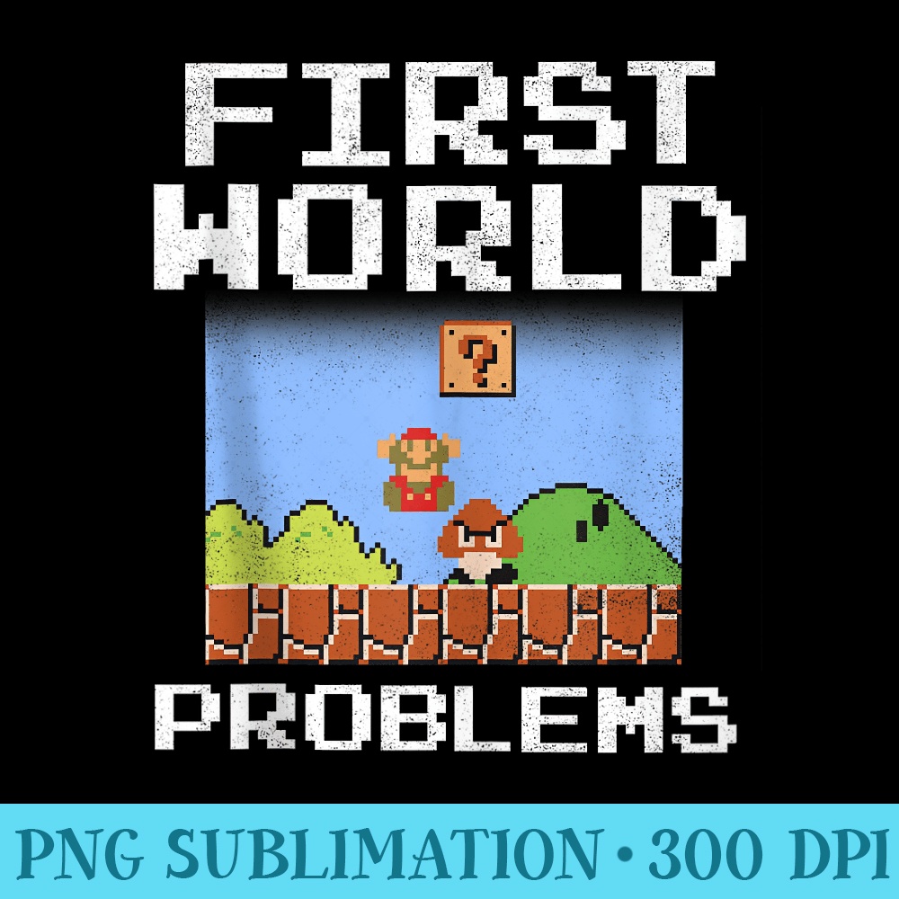Super Mario Retro 8 Bit First World Problems - Transparent P | Inspire ...