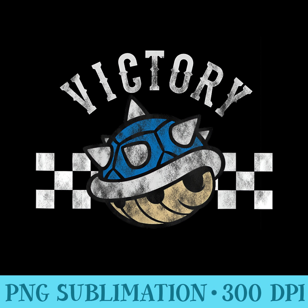 Womens Nintendo Mario Kart Blue Shell Victory Finish Line - | Inspire ...