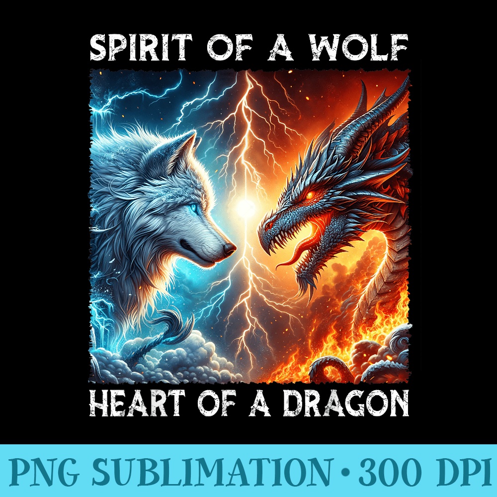 Spirit Of A Wolf Heart Of A Dragon Love Wolves and Dragons - | Inspire ...