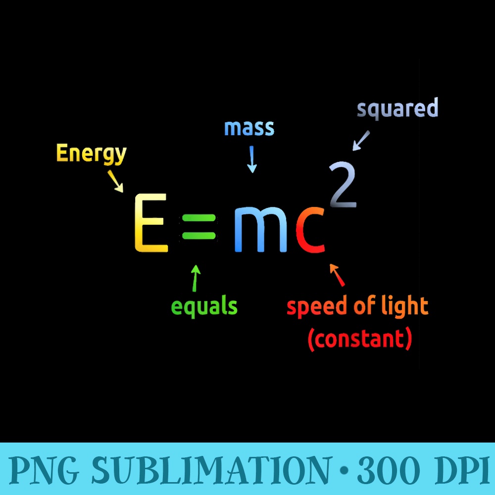 E Equals M C Squared EMC2 Science Equation - PNG Picture Gal | Inspire Uplift