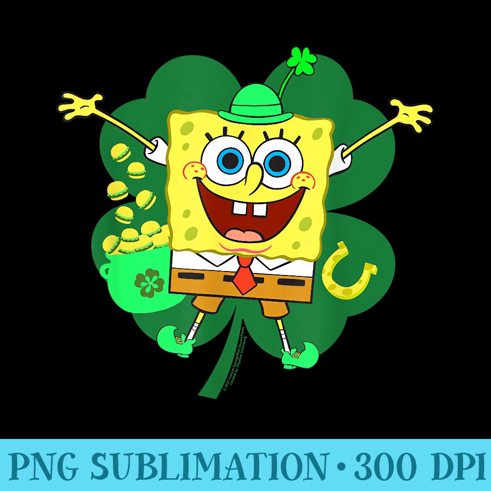 SpongeBob SquarePants St. Patricks Day Four Leaf Clover - PN | Inspire ...