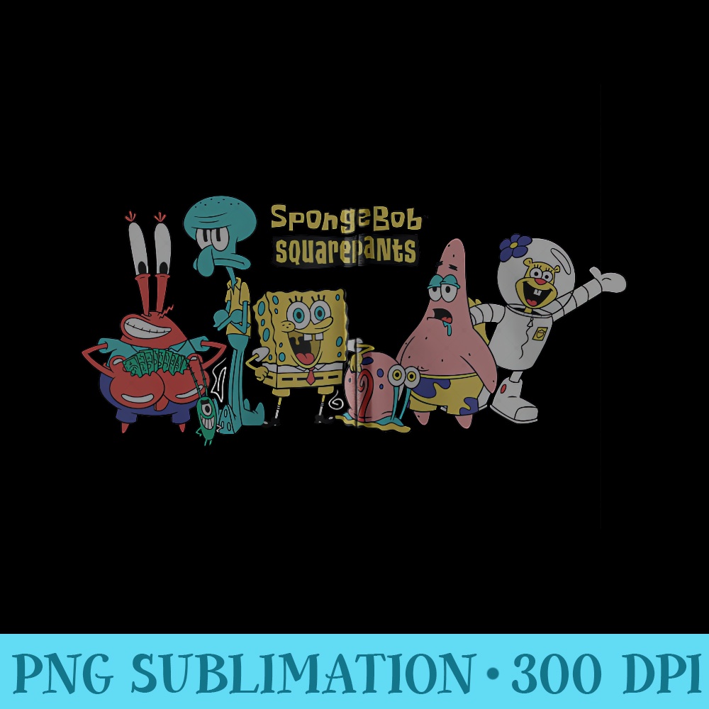 SpongeBob SquarePants Group Shot Logo - PNG design assets | Inspire Uplift
