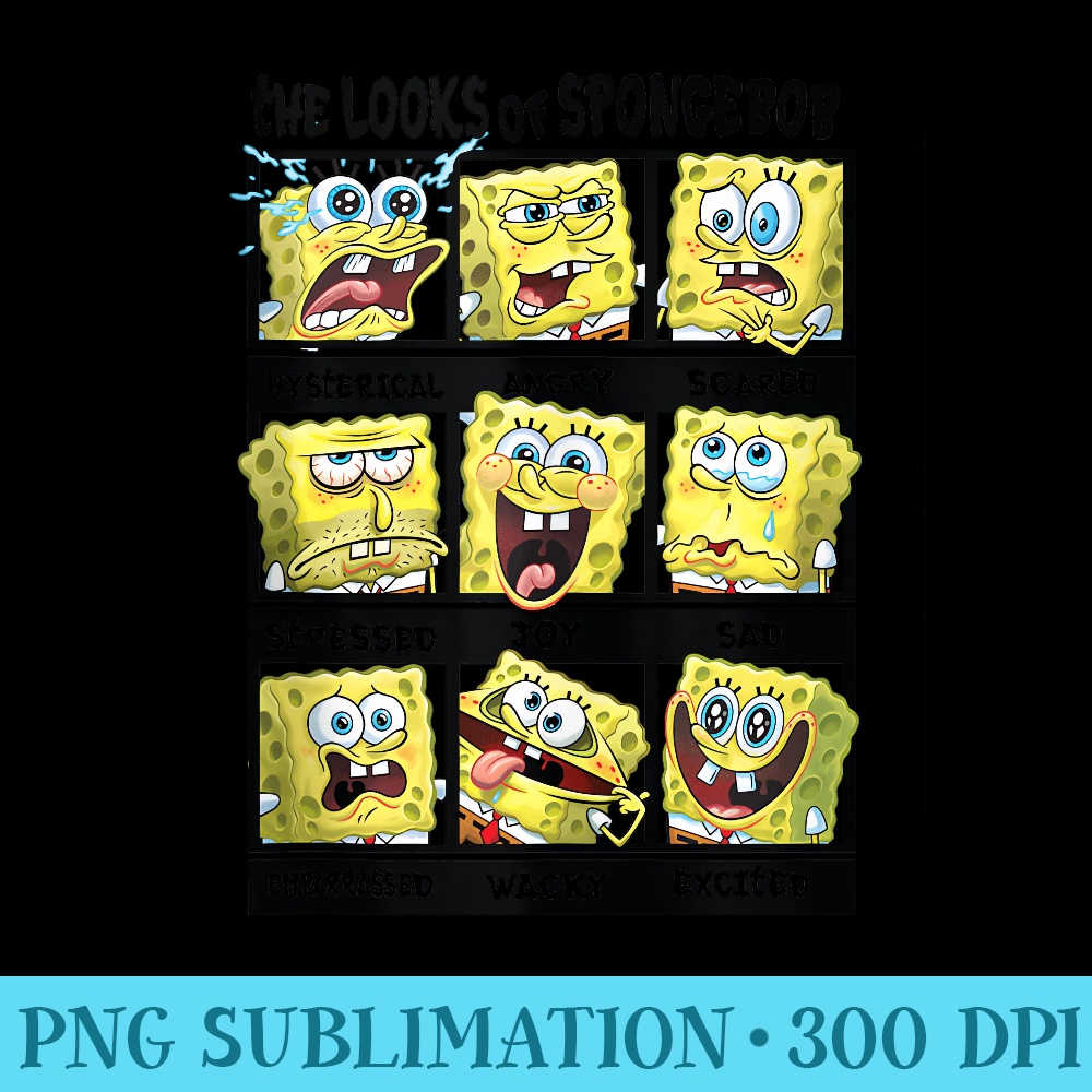 Spongebob Squarepants The Looks Of Spongebob - Shirt Clipart | Inspire ...