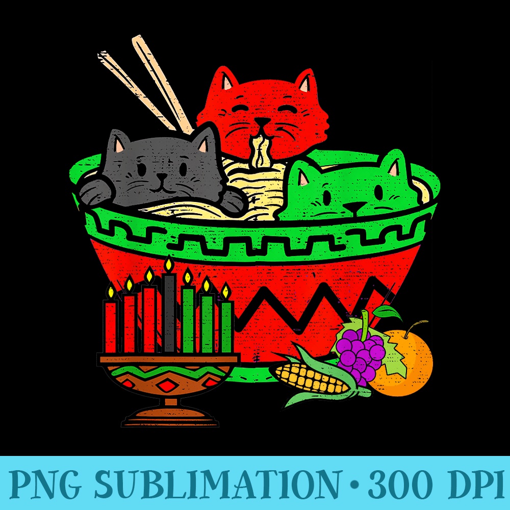 Funny Cats Ramen Kitten Anime Kwanzaa Party Decorations - Ex | Inspire ...