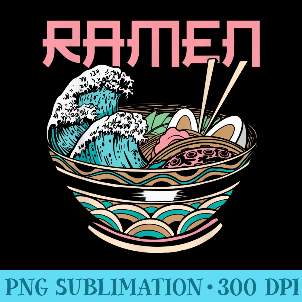 The Great Wave Off Kanagawa Ramen Eater Japanese Noodle Soup | Inspire ...