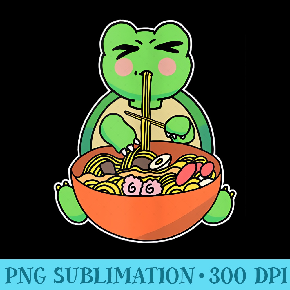 Turtle eats Ramen, Kawaii Style - Free Transparent PNG Downl | Inspire ...