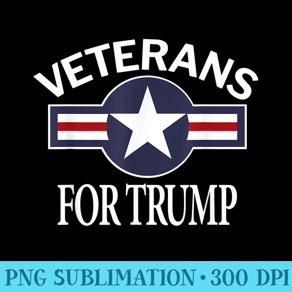 Veterans for Trump - High Resolution PNG Designs | Inspire Uplift