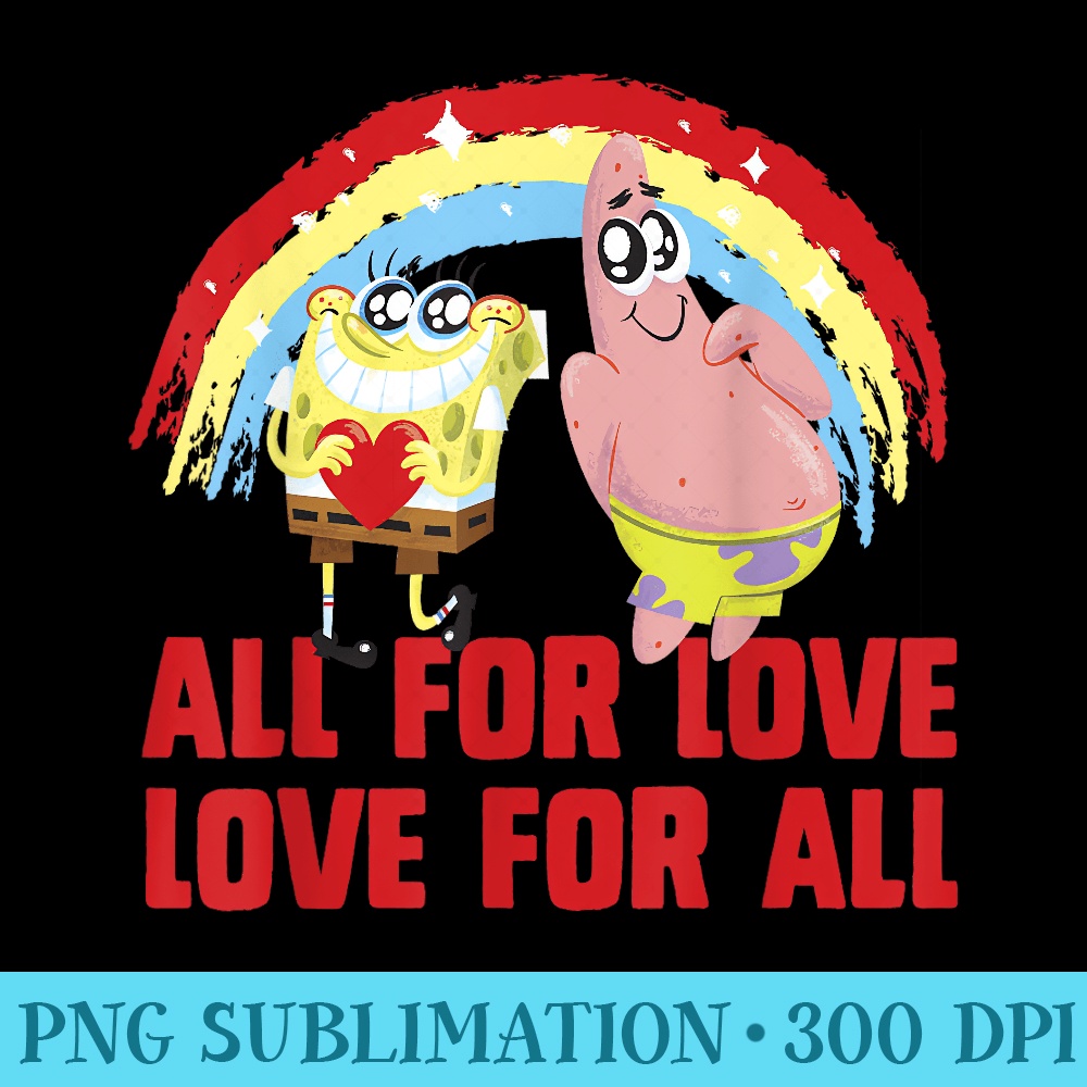 SpongeBob SquarePants And Patrick All For Love Rainbow - Fre | Inspire ...