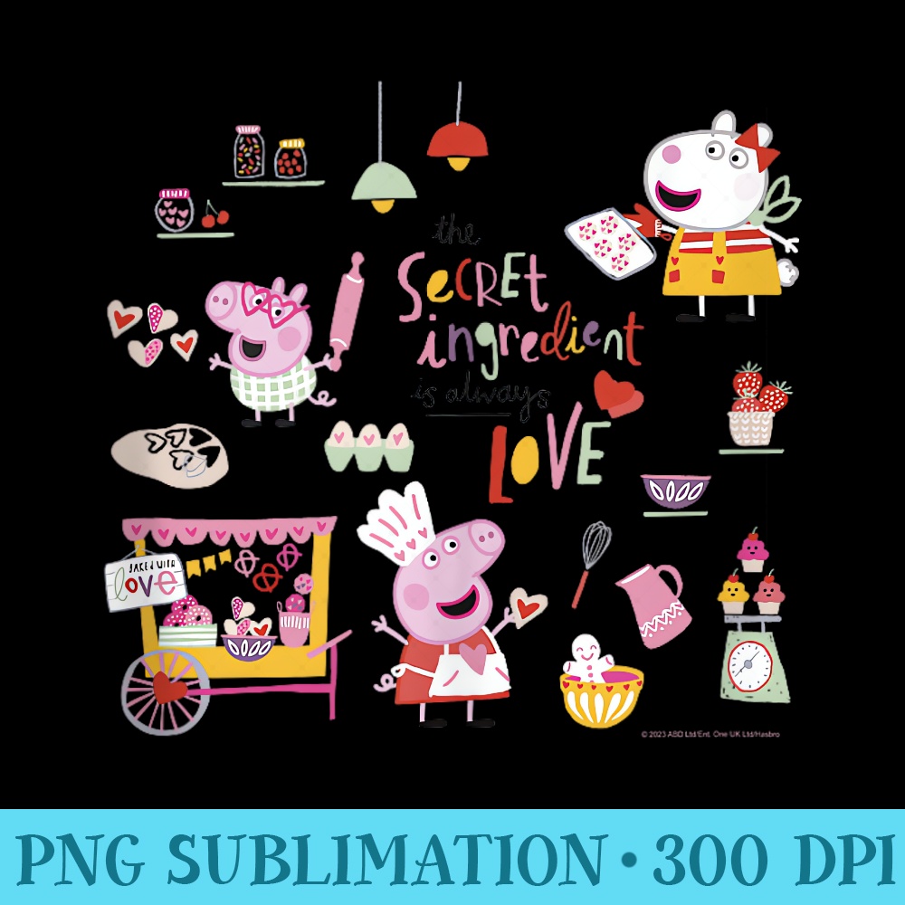 Peppa Pig The Secret Ingredient Is Love Cooking Collage - PN | Inspire ...