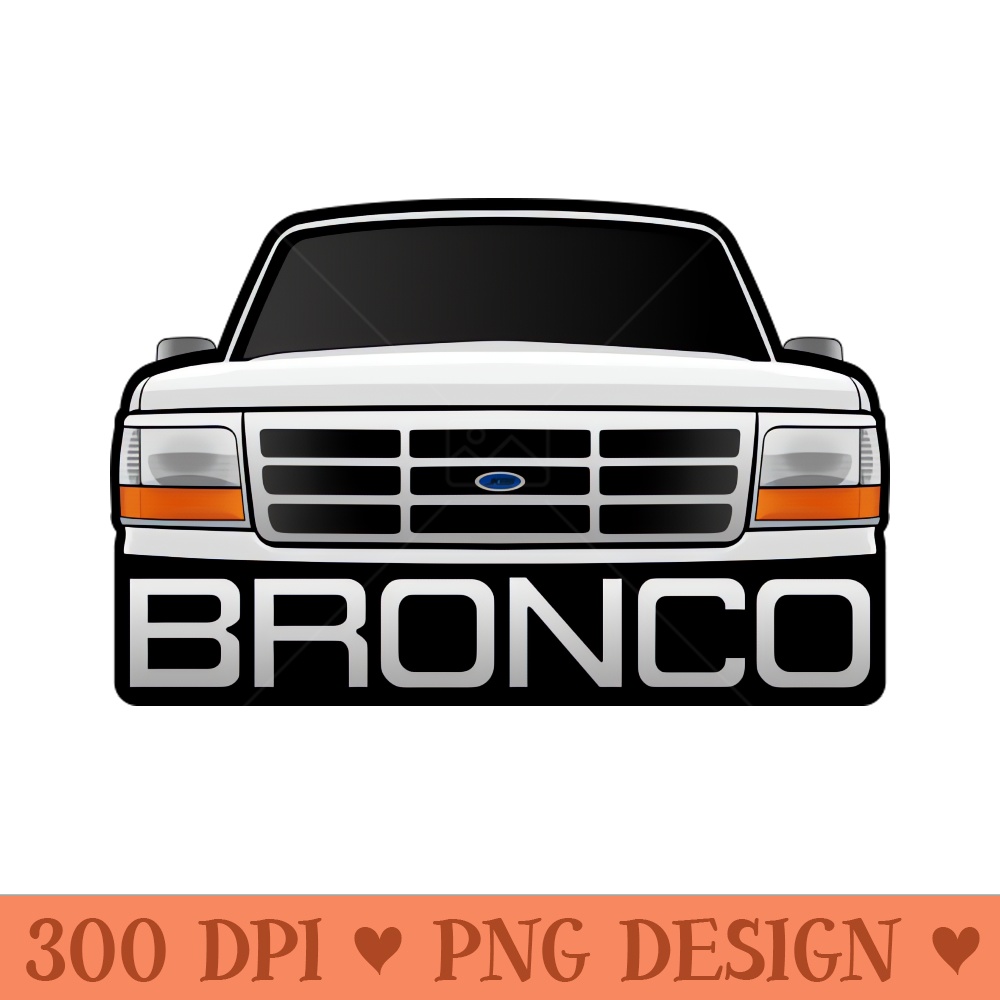 Ford Bronco White Obs - Sublimation images PNG download | Inspire Uplift