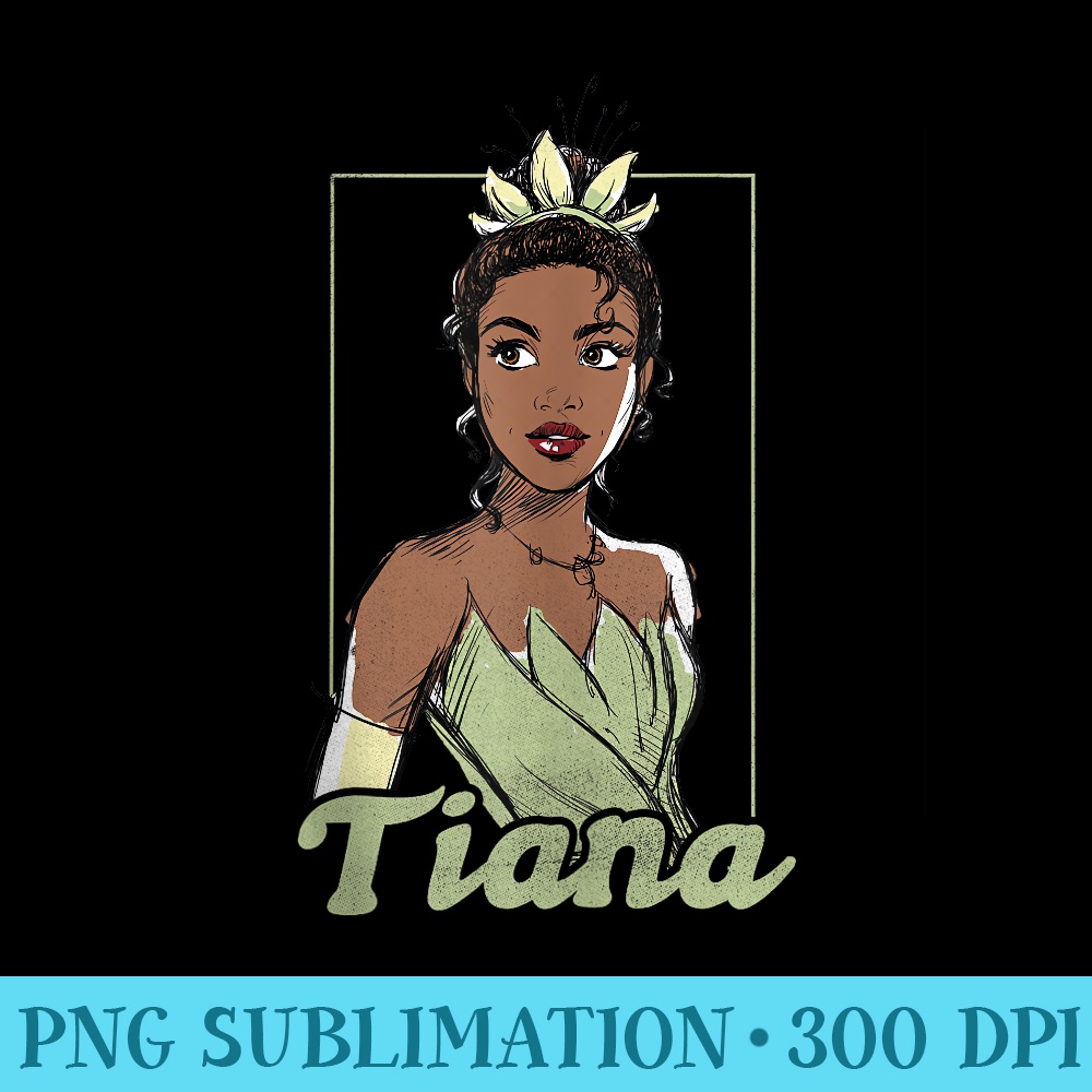 Disney The Princess And The Frog Tiana Sketch Portrait - PNG | Inspire ...
