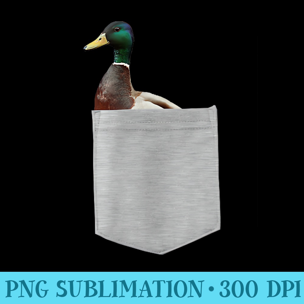 Animal in Your Pocket Funny Mallard Duck peeking out - Shirt | Inspire ...