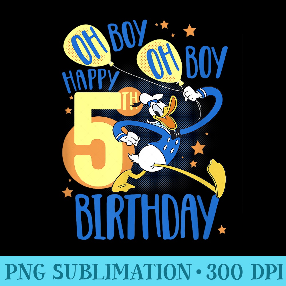 Disney Donald Duck Happy 5th Birthday Oh Oh - PNG Download D | Inspire ...