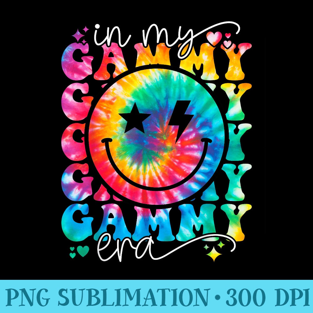Groovy In My Gammy Era Tiedye Graphics Gammy Funny - Shirt P | Inspire ...