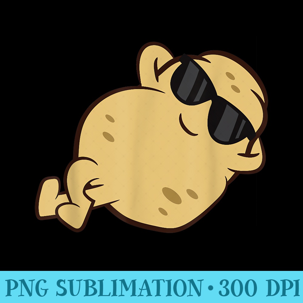 Cute Potato Fruit Relaxing Lazy Potato - Sublimation templat | Inspire ...