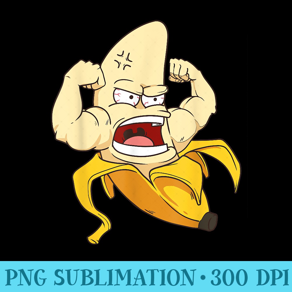 Banana Muscle Funny Bananas Fruit Biceps - Sublimation patte | Inspire ...