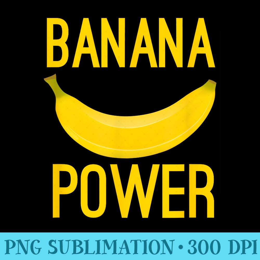 Banana Power College Baseball Fan - Unique Sublimation PNG D | Inspire ...