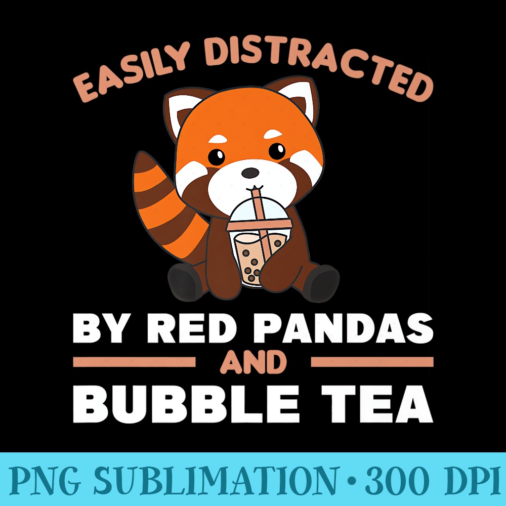 Bubble Tea Red Panda With Chocolate Tea Sweet Red Pandas Pre | Inspire ...