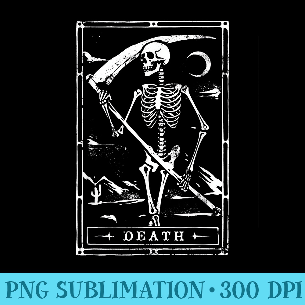 Death Tarot Card Goth Skeleton Grim Reaper Halloween - Ready | Inspire ...
