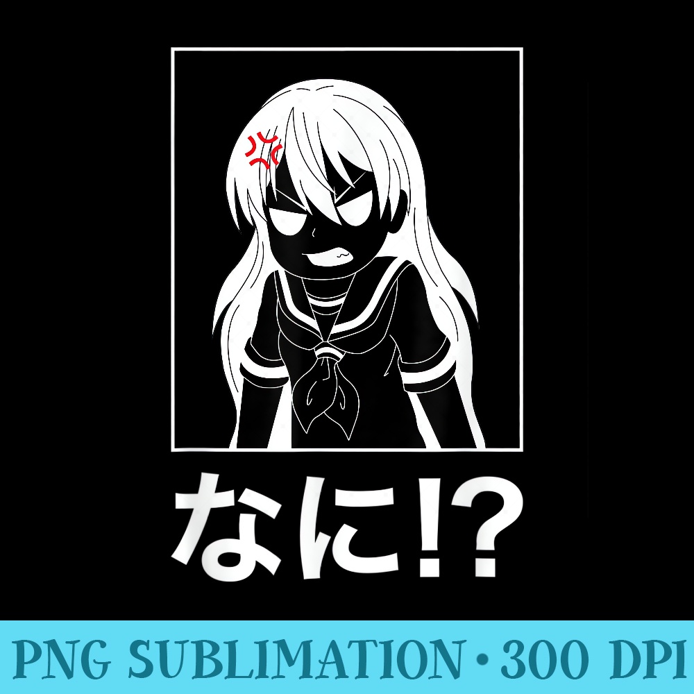 Nani Funny Japanese Angry Anime Girl - PNG Clipart Download | Inspire ...