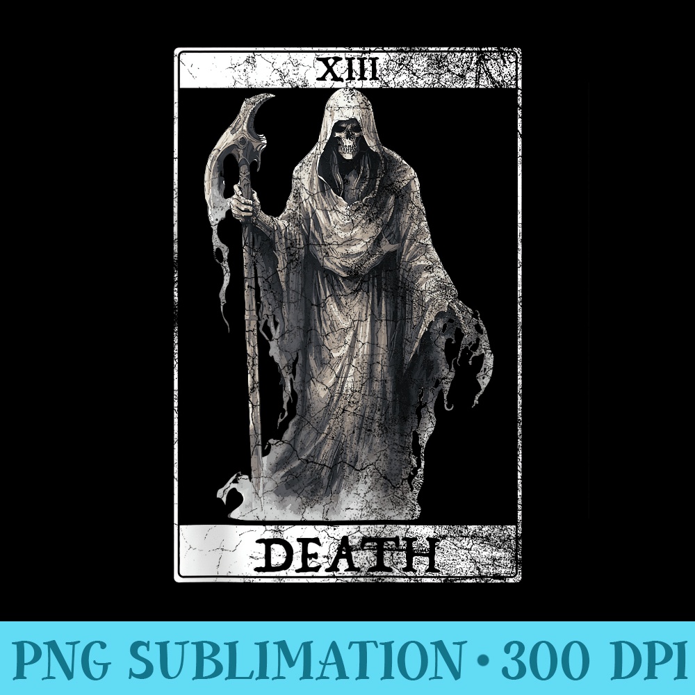 Vintage Tarot Card Death Reaper Occult Satan Unholy Horror - | Inspire ...
