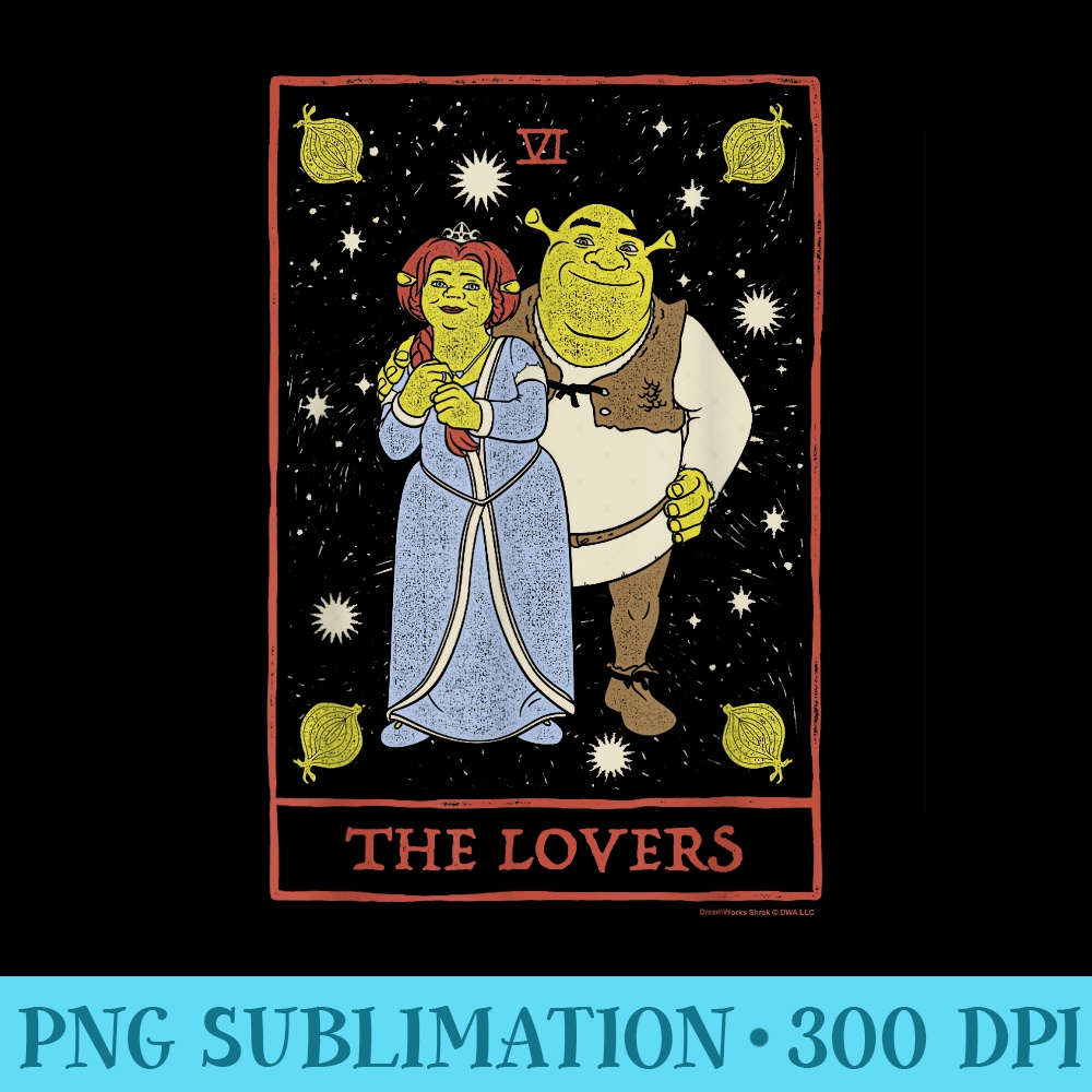 Shrek and Fiona Lovers Tarot Card Standing - PNG Graphics Do | Inspire ...