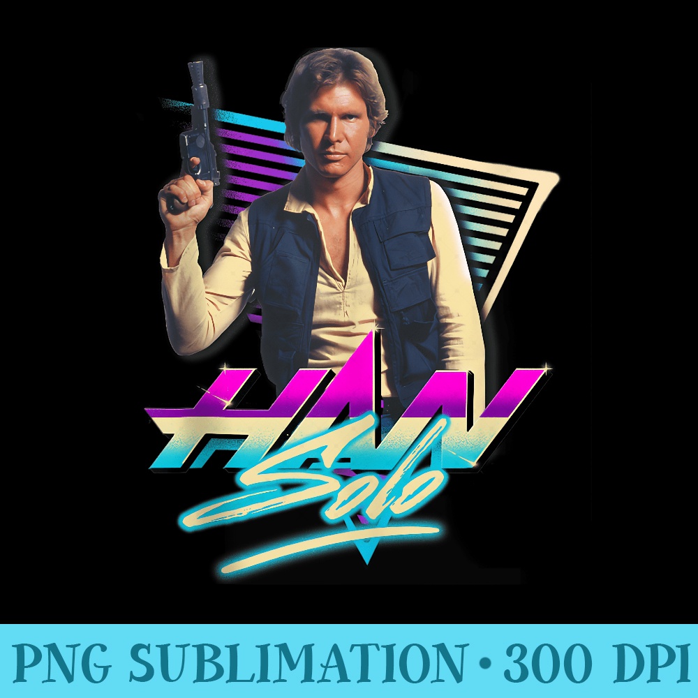 Star Wars Han Solo Eighties Retro Neon Poster Disney - Free | Inspire ...