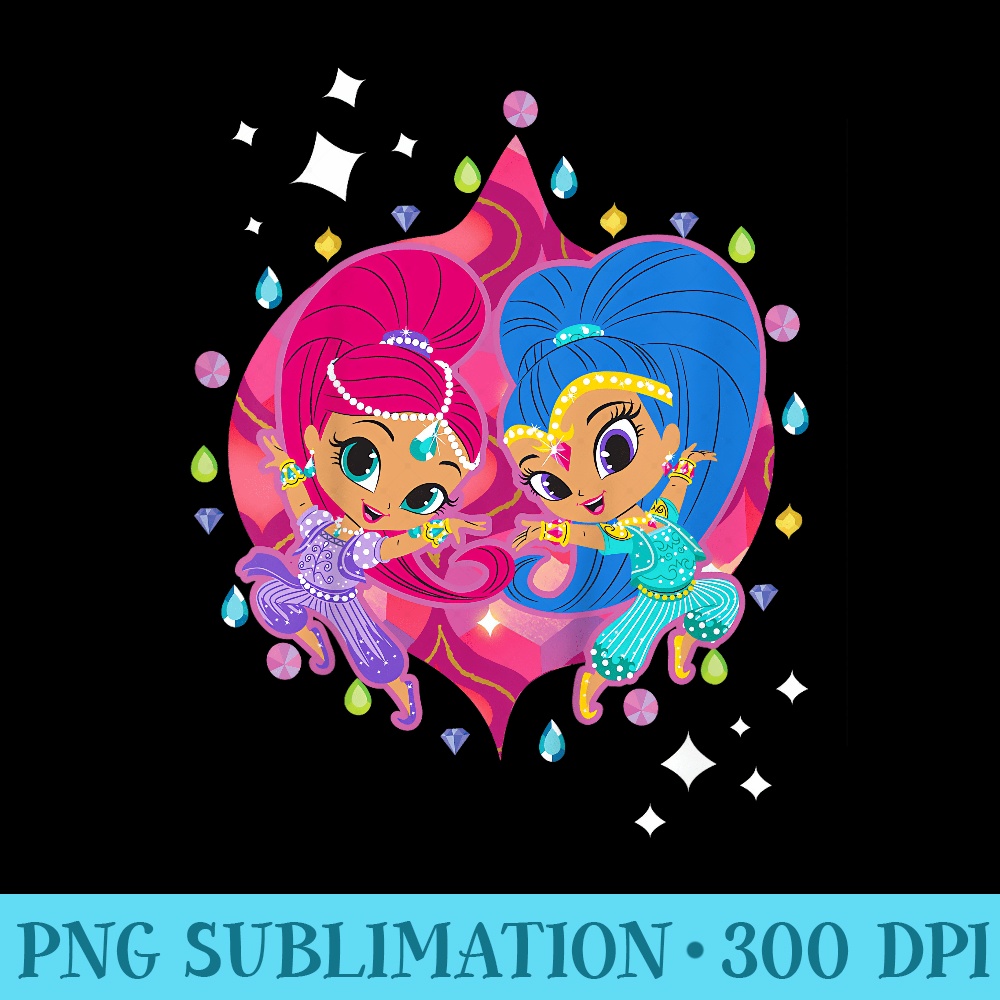 Shimmer Shine Diamonds And Gems T - Sublimation printables P | Inspire ...