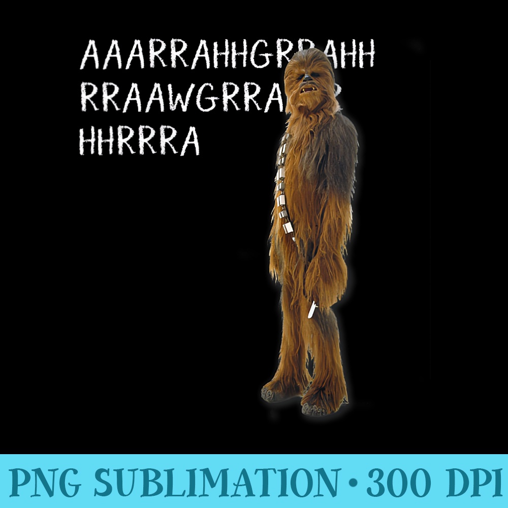 Star Wars Classic AAARRAHHGRRAHH Chewbacca Portrait - PNG Do | Inspire ...