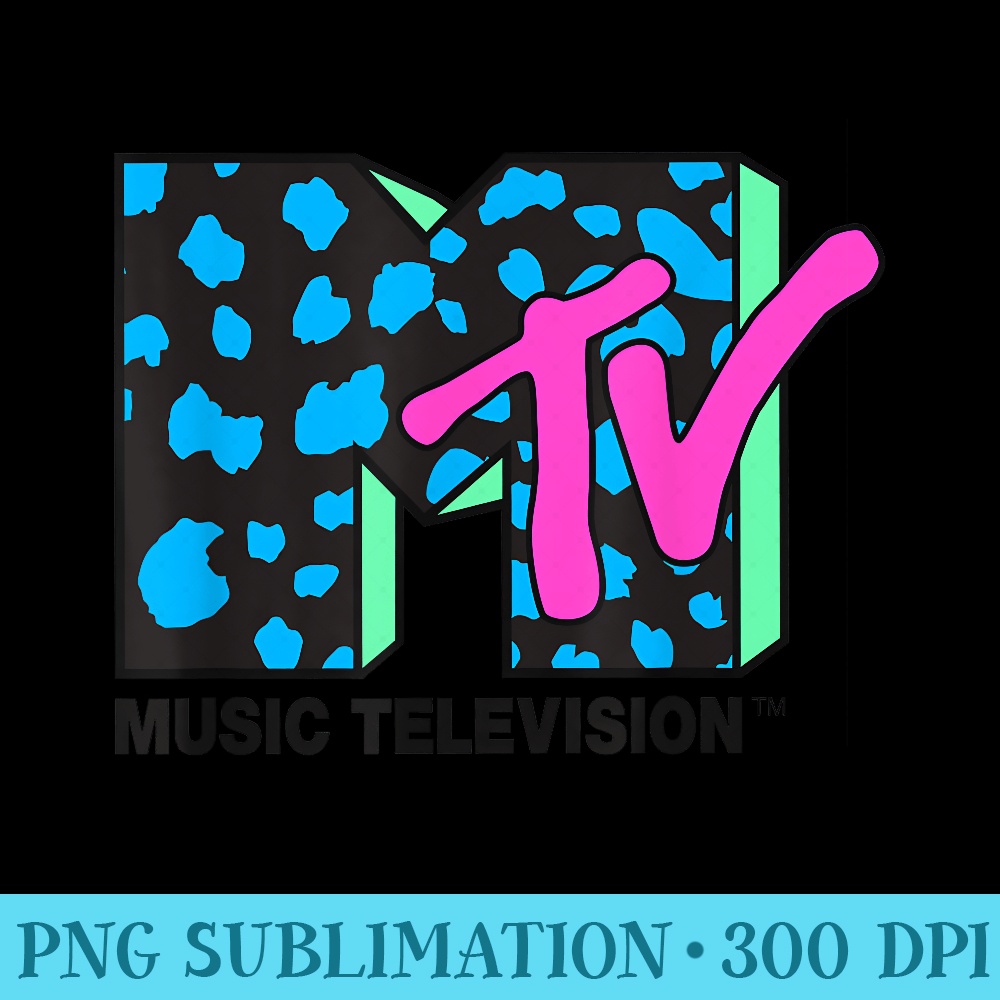 MTV Blue Leopard Logo - Printable PNG Images | Inspire Uplift