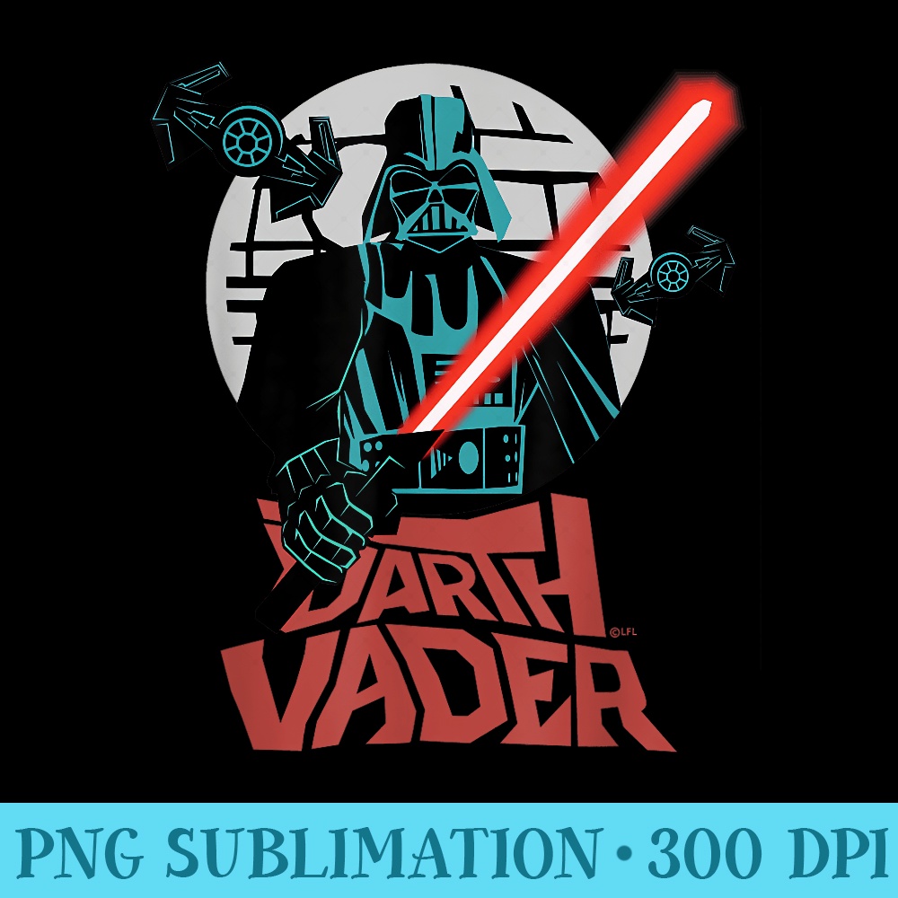 Star Wars Darth Vader with Lightsaber Block Print Style - PN | Inspire ...