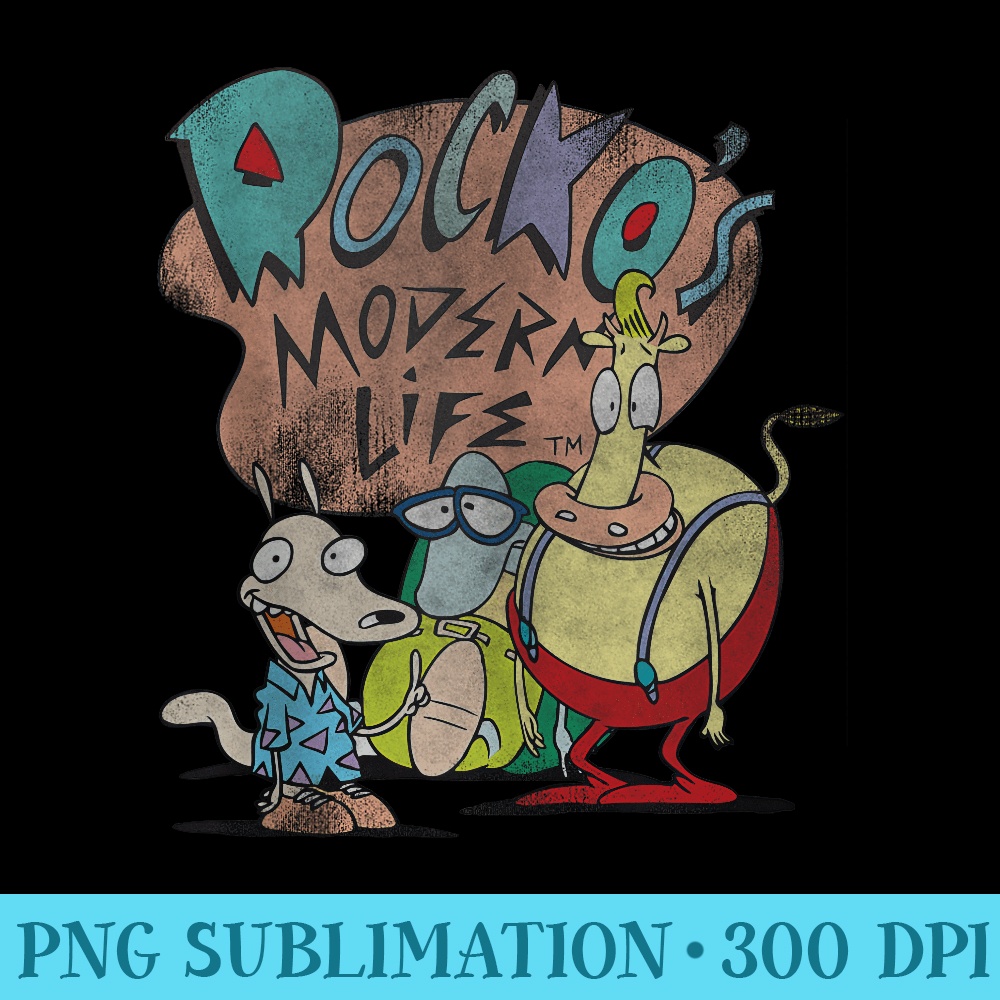 Nickelodeon Rockos Modern Life Group Logo - Sublimation PNG | Inspire ...