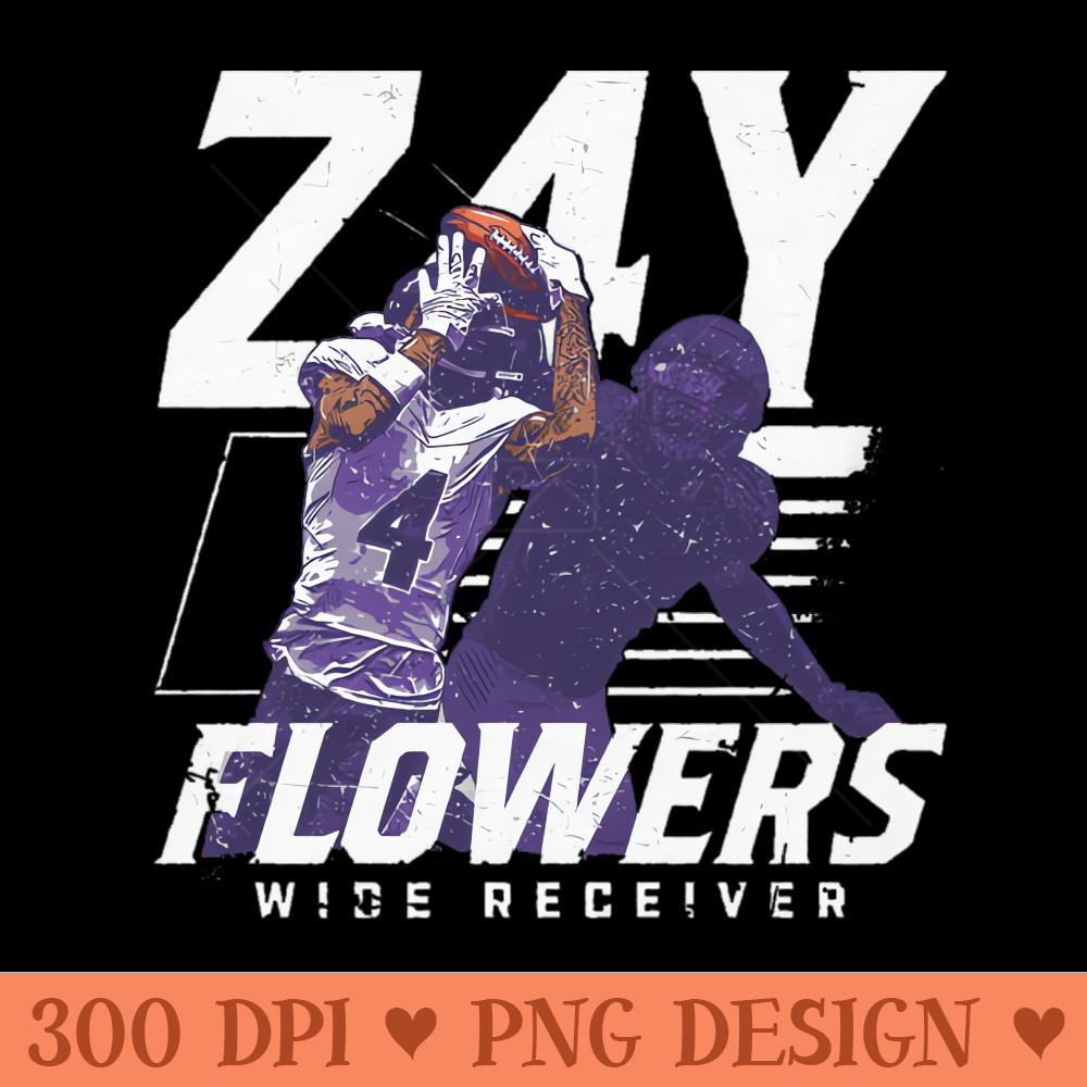 Zay Flowers Baltimore Player Name - Transparent PNG Resource | Inspire ...